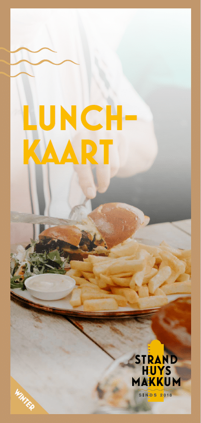 Menukaart - Strandhuys Makkum